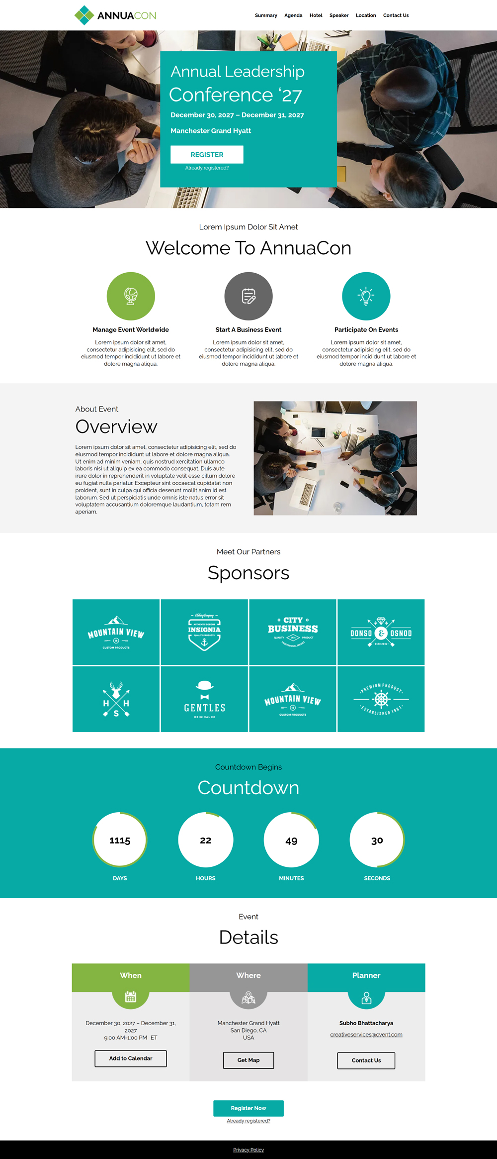 Cvent | Visual Showcase for Event Management